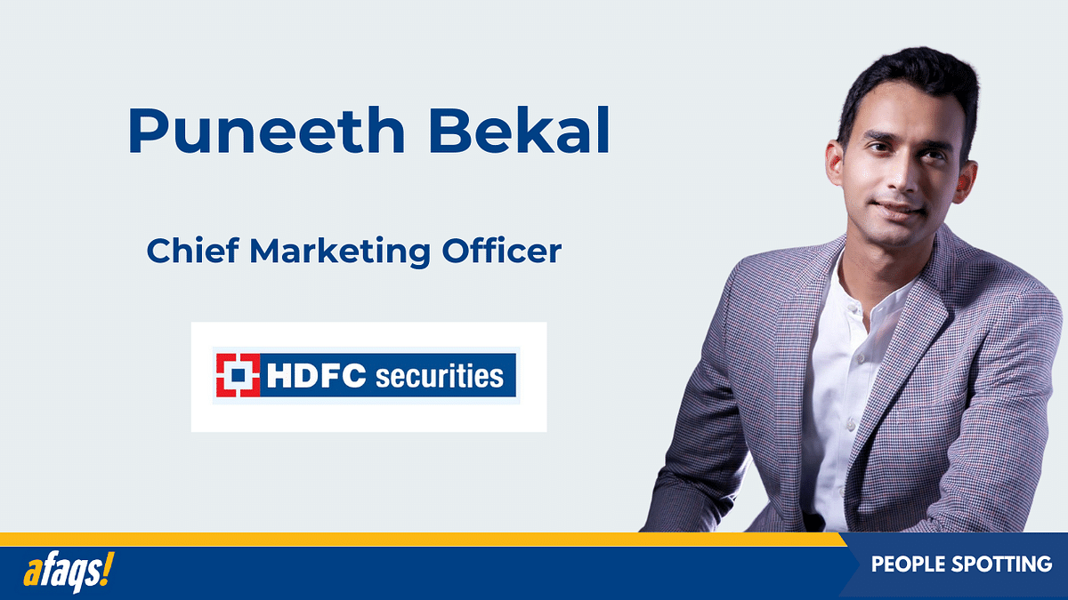 Puneeth Bekal joins HDFC securities as chief marketing officer Puneeth Bekal joins HDFC securities as chief marketing officer