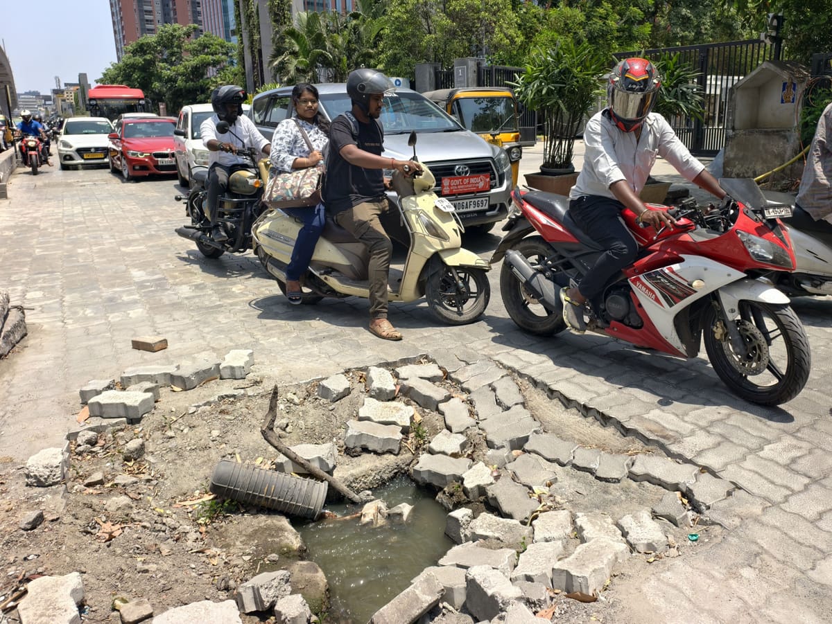 Chennai Citizen Connect: Open manholes on OMR service roads raise huge ...