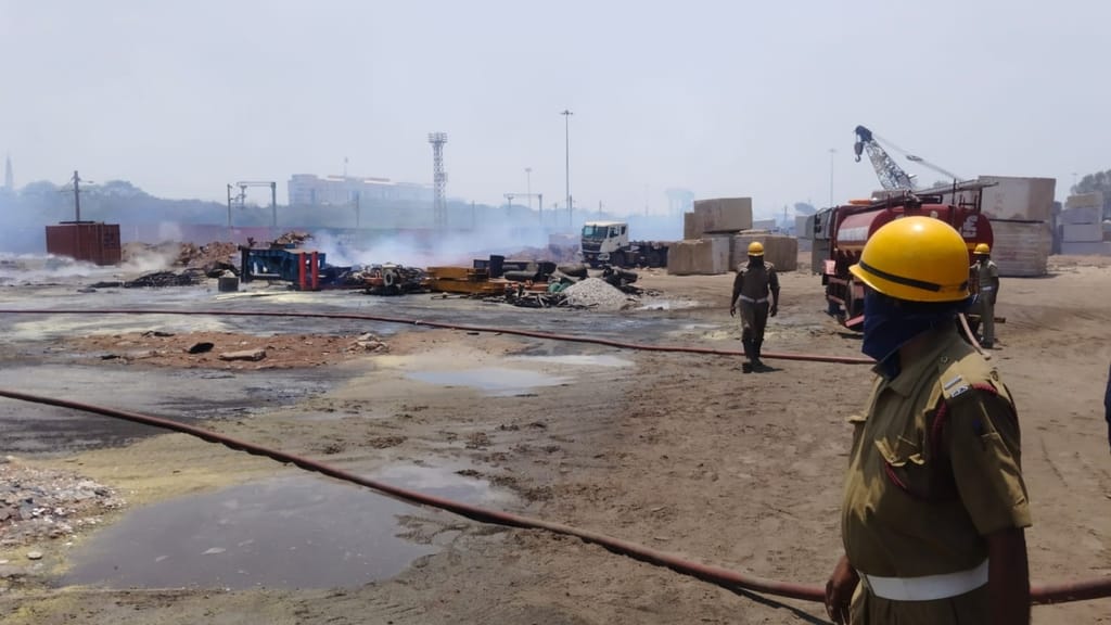 Chemical reaction in sulphur stockpile causes smoke scare near ...