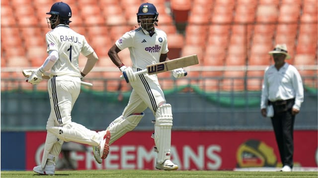 Sudharsan misses out on ton, but gritty Rahul takes India to 209 for 2 ...