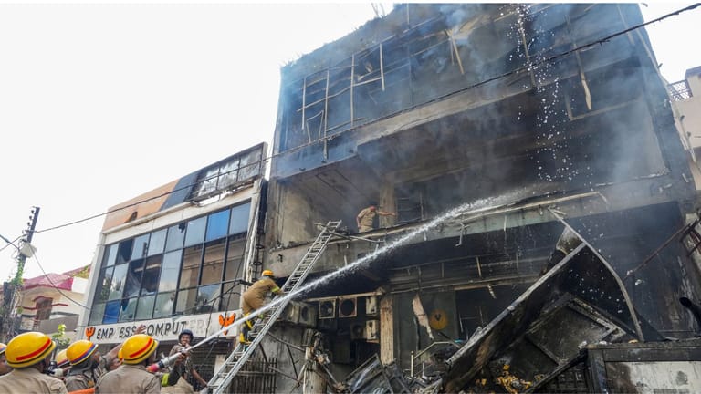 Lucknow fire: FIR cites illegal commercial use, single entry/exit in ...