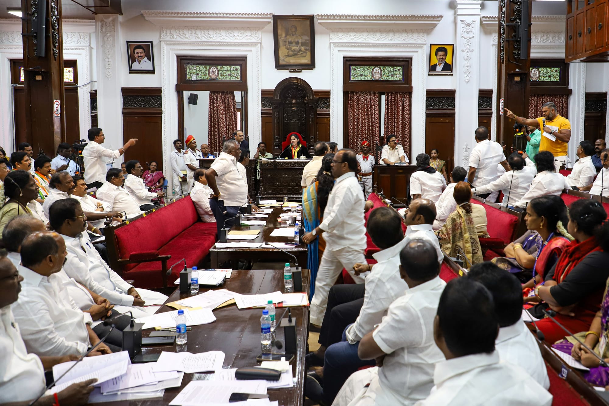 DMK, TVK councillors lock horns at Chennai Corporation meeting; papers ...