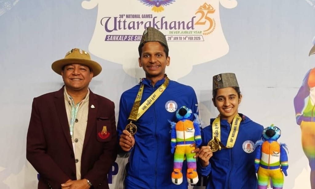 National Games 2025: Aadya and Sathish duo bag gold in mixed badminton