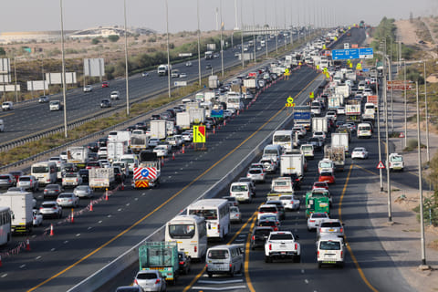 Heavy traffic hits Dubai's major routes, causing morning delays