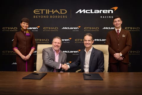 McLaren Racing Partners with Etihad Airways for 2026 Season and Beyond