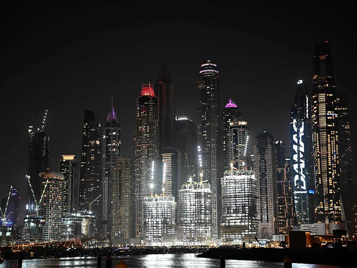Dubai Marina Building Struck by Debris From Aerial Interception Linked ...