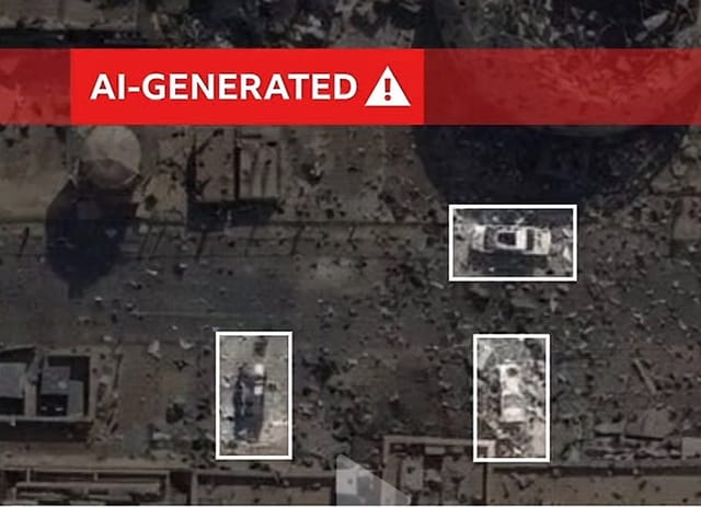 Fake: AI satellite imagery spurs US-Iran war disinformation