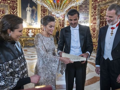 Wife of Qatar’s emir makes overseas debut