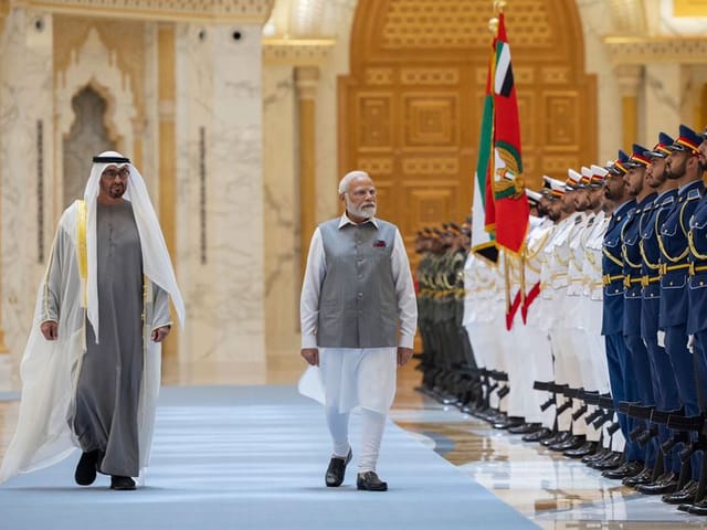 Watch: UAE President Sheikh Mohamed receives Indian Prime Minister ...