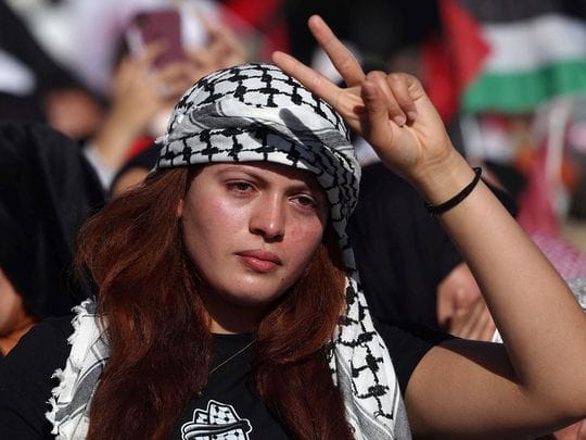 Palestinian keffiyeh scarves — a controversial symbol of solidarity