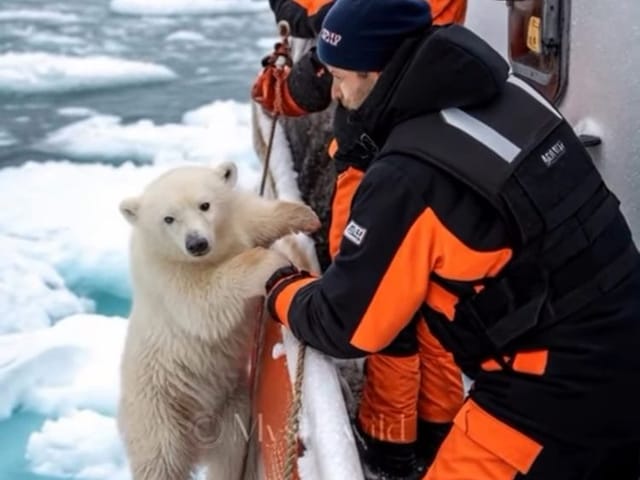 Fact-check: Viral video of polar bear cub stranded on melting iceberg ...